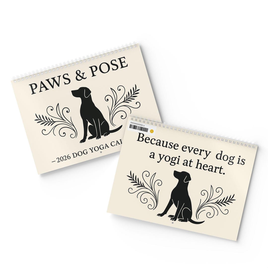 Yoga Dogs 2026 Wall Calendar: Playful Canine Poses - Etsy