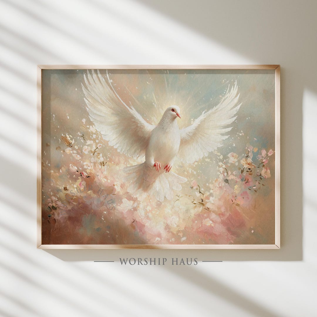 Radiance of the Holy Spirit Christian Printable Art White Dove With ...