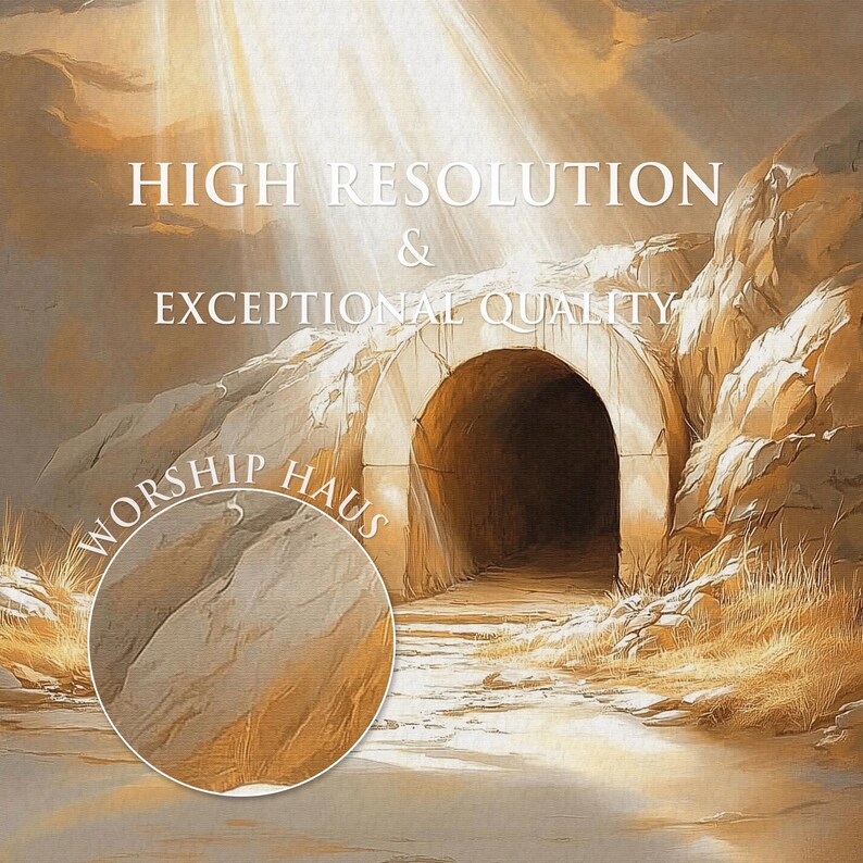 Christian Empty Tomb of Jesus Print – Easter Resurrection Wall Art ...