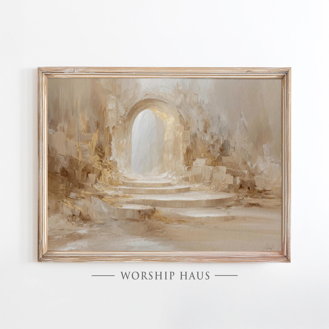Gold Empty Tomb Print – Christian Resurrection Wall Art Printable ...