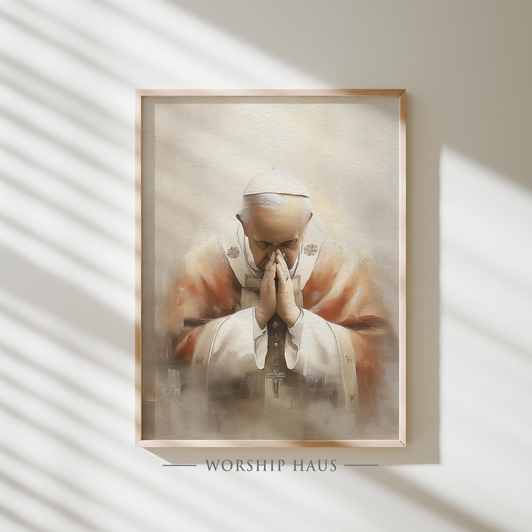 Pope Francis Catholic Art - Watercolor Portrait Print, Scripture ...