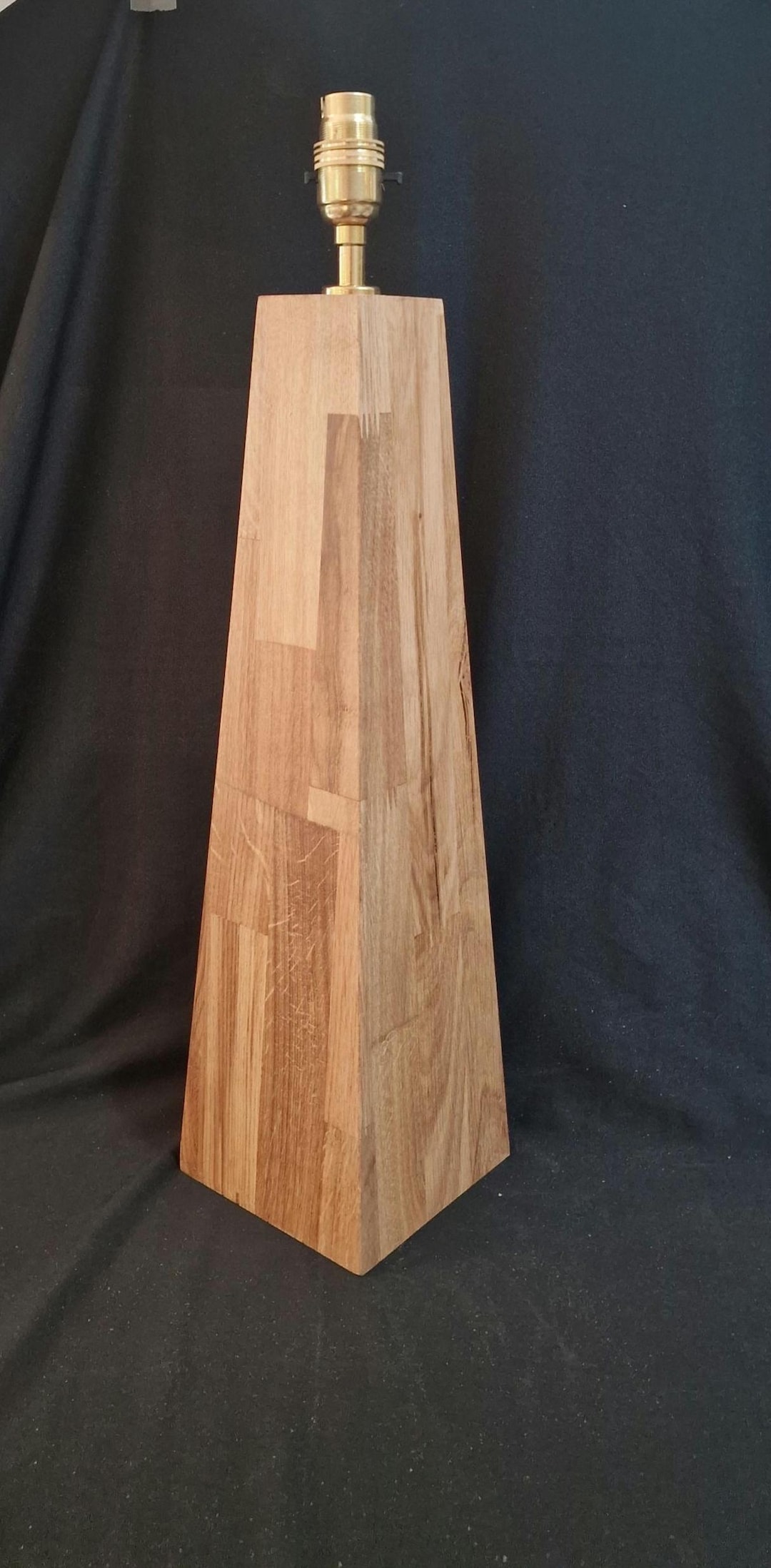 Handcrafted Oak Wood Turned Lamp, Up-cycled Table Lamp - Etsy UK