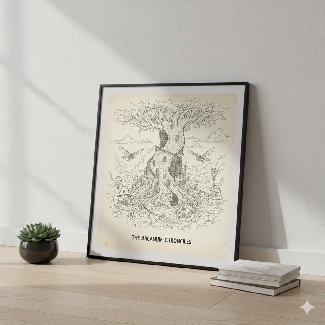 The Arcanum Chronicles Coloring Page | Giant Tree Library Digital ...