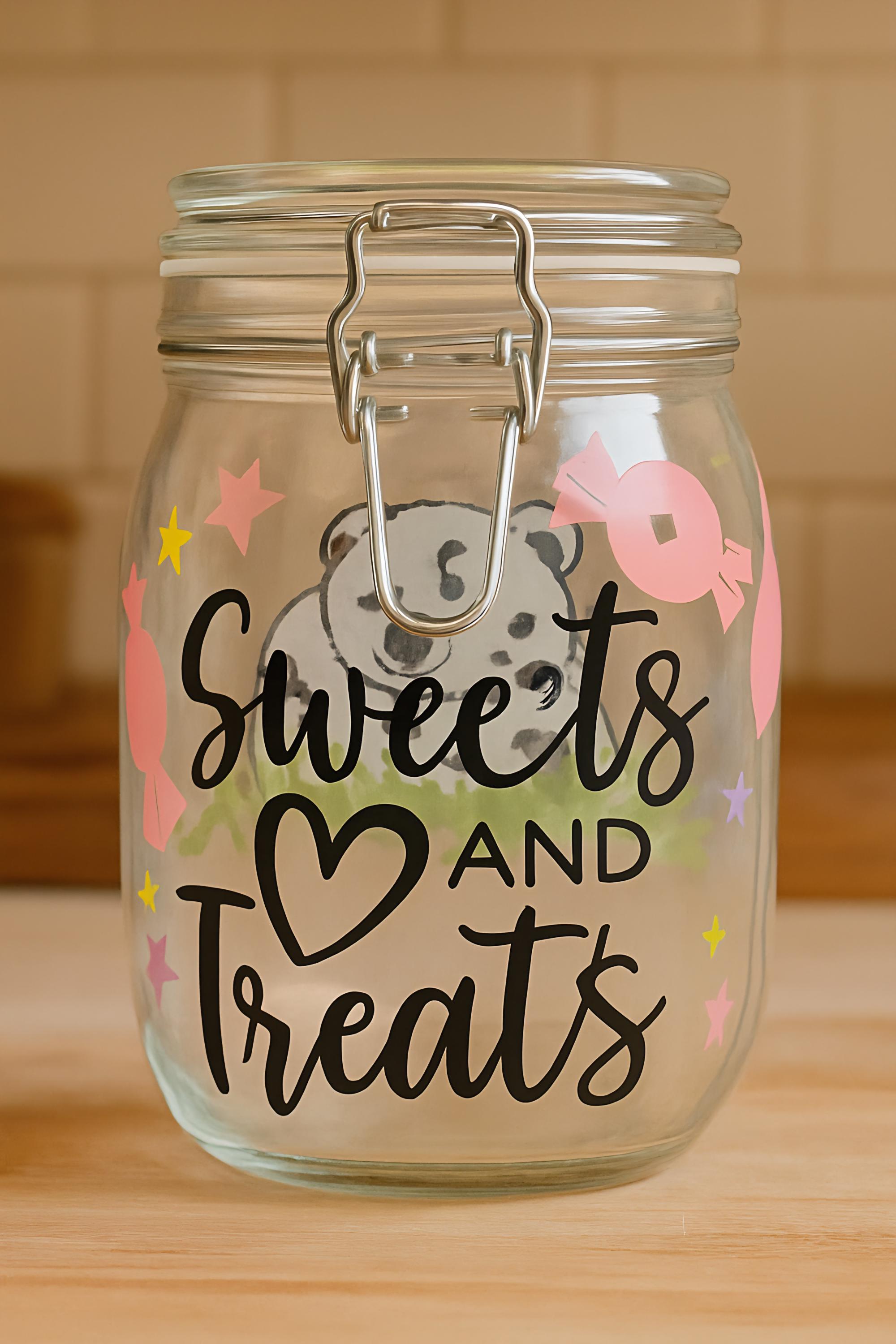 Personalised Glass Jar | Custom Candy | Kitchen Storage, Sweets Treats ...