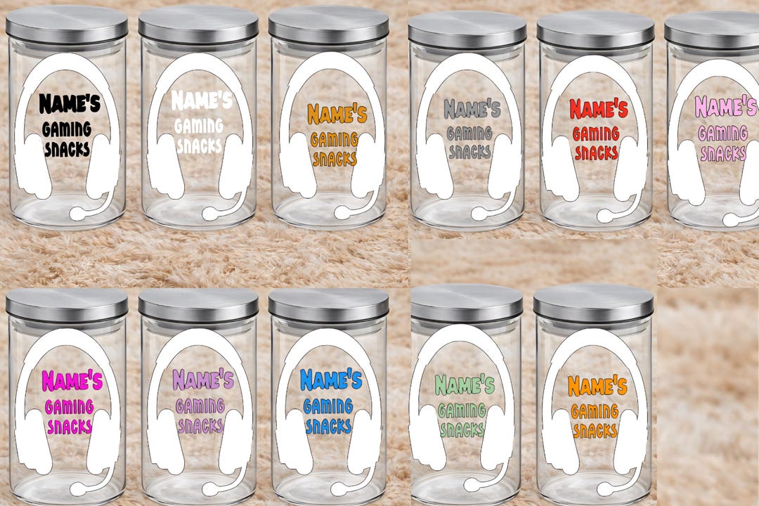 Personalised Gaming Snack Jar – Scandi Style, Custom Name - Etsy