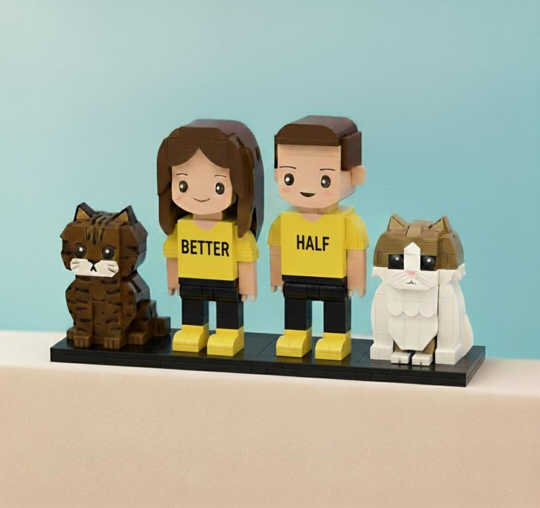 Personalisierte Pet Brick Mini-Figuren, kundenspezifische Hunde- und ...