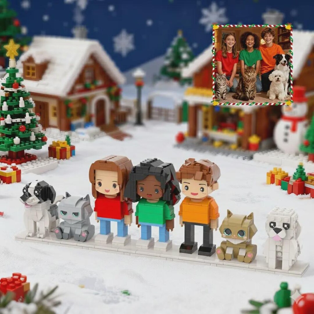 Custom Brick Figures for Family,personalized Dog or Cat,custom Brick ...