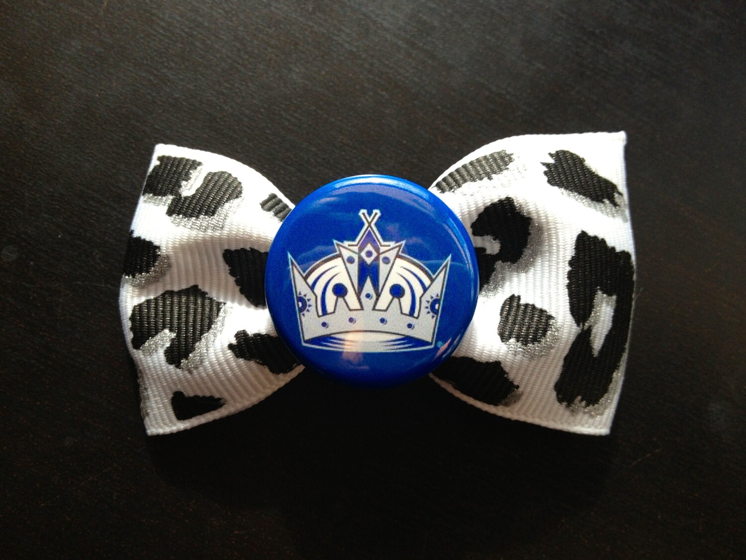 Leopard Print Crown LOS ANGELES KINGS Logo Hair Bow - Etsy