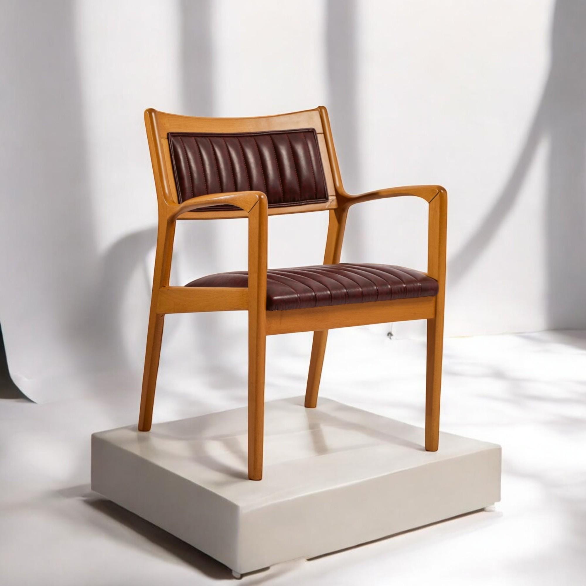 Minimalist Solid Wood Chair – Natural Handmade Finish, Premium Oak or ...