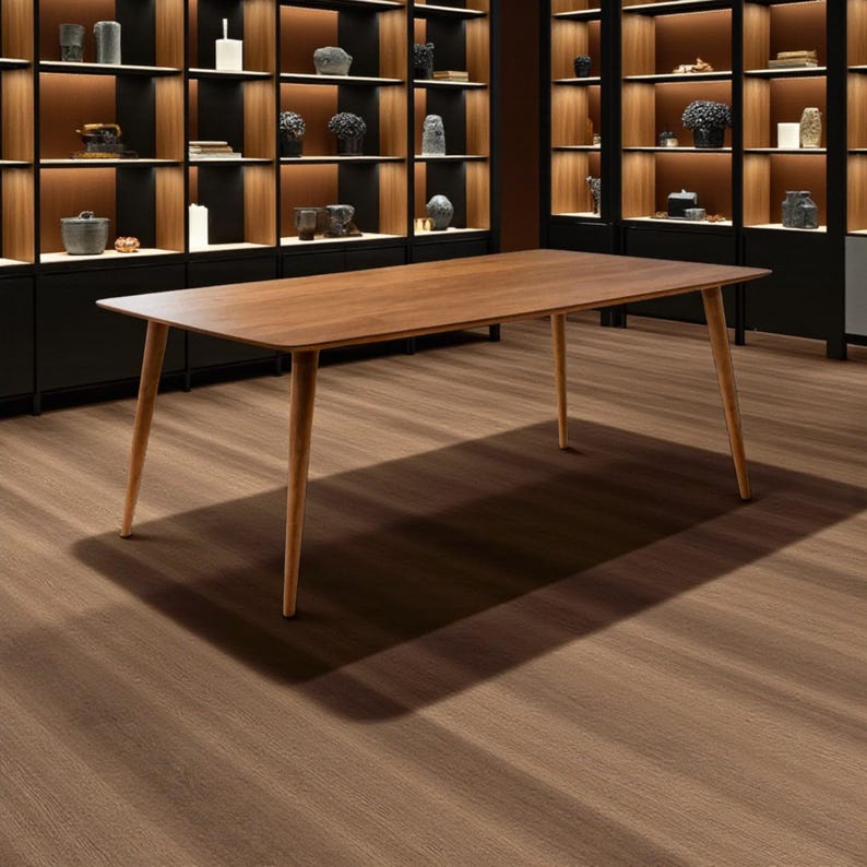 Living Room Walnut Table, Dining Table, Handmade Furniture, Solid Wood ...