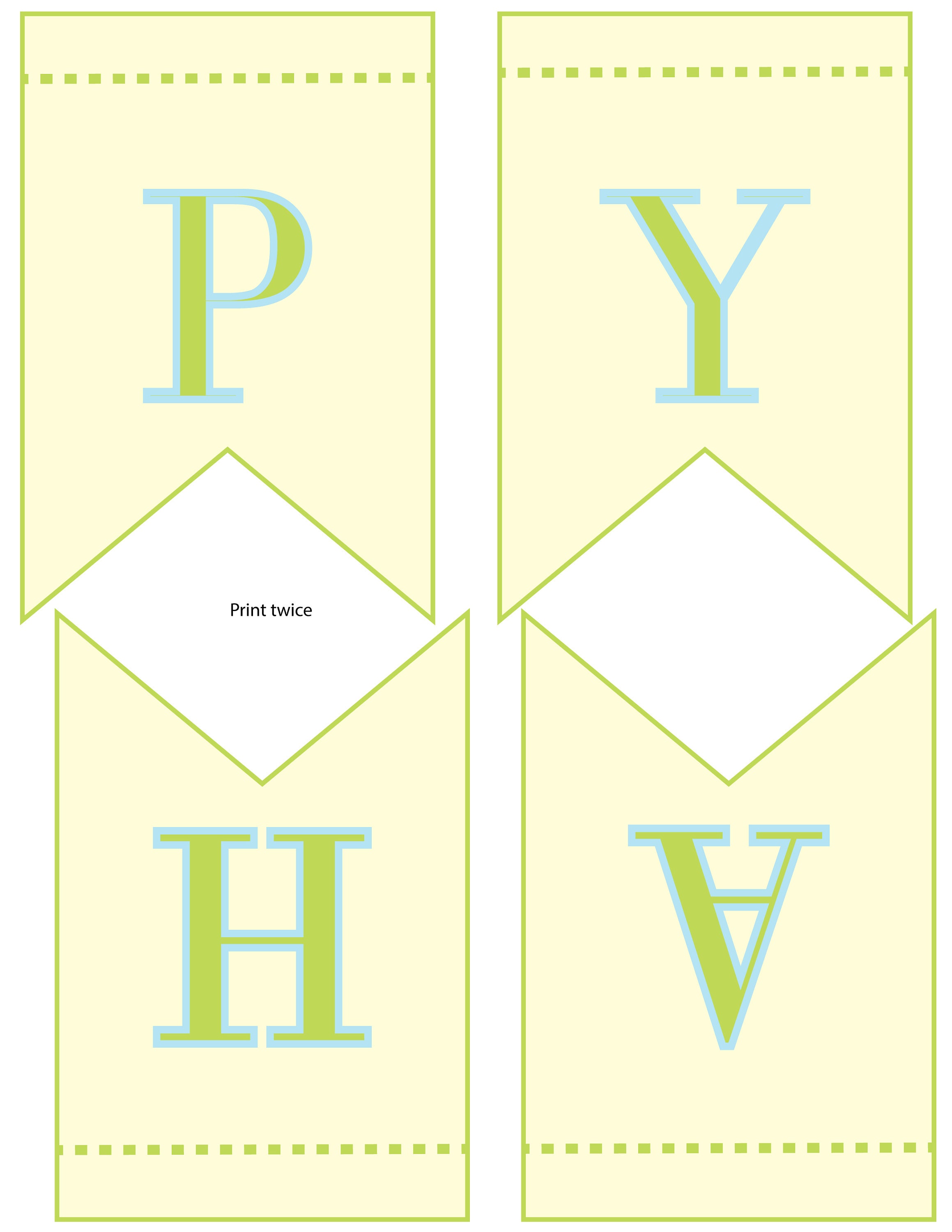 Happy Birthday Banner With Whimsical Cake , Happy Birthday Printable ...