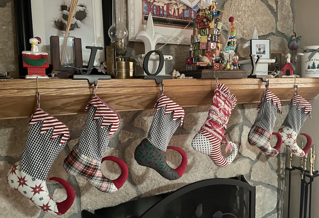 Christmas Stocking Unprecedented Heirloom Quality Curled Toe Sewing ...