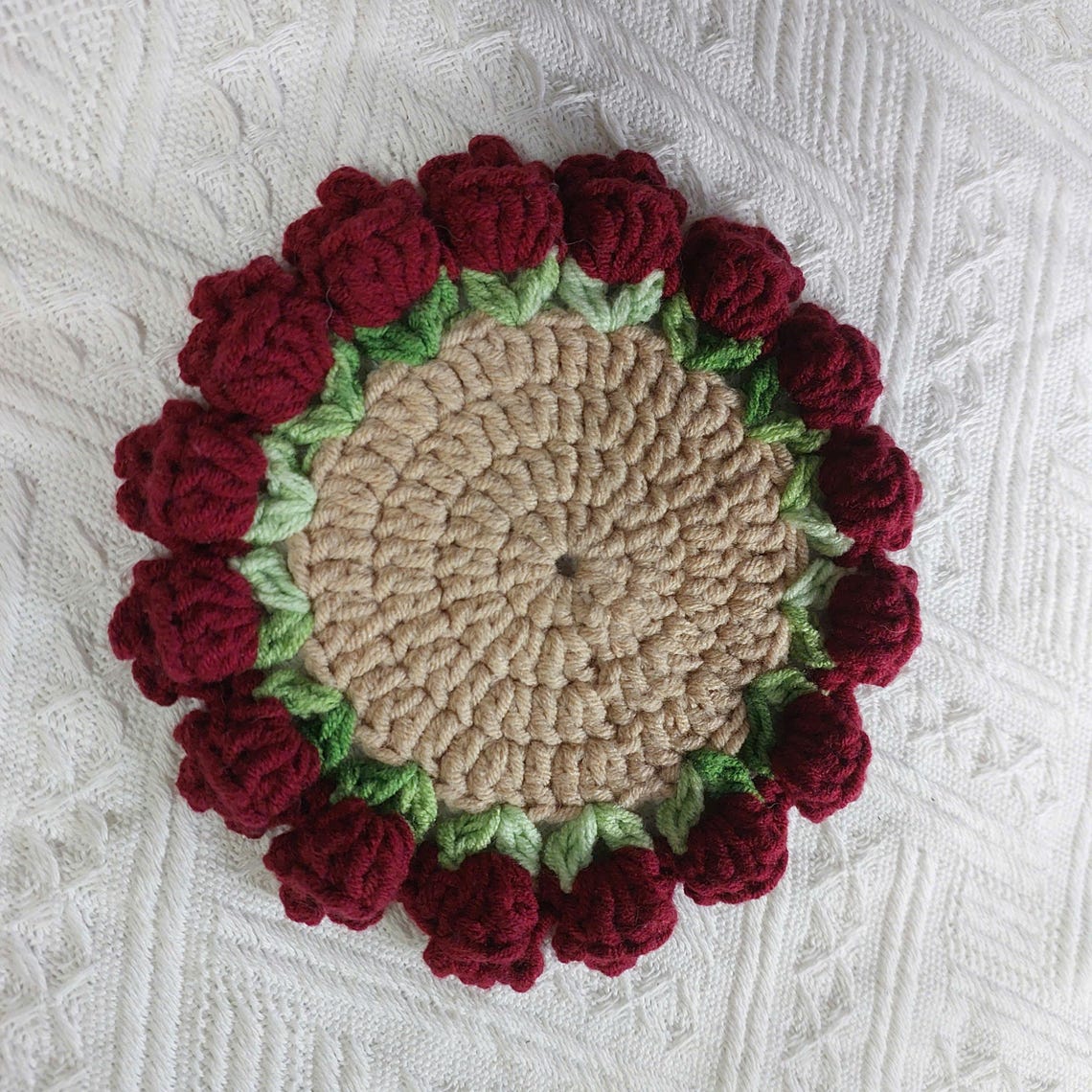 Crochet Flower Coaster Pattern – Easy Tulip Coaster PDF + Video ...