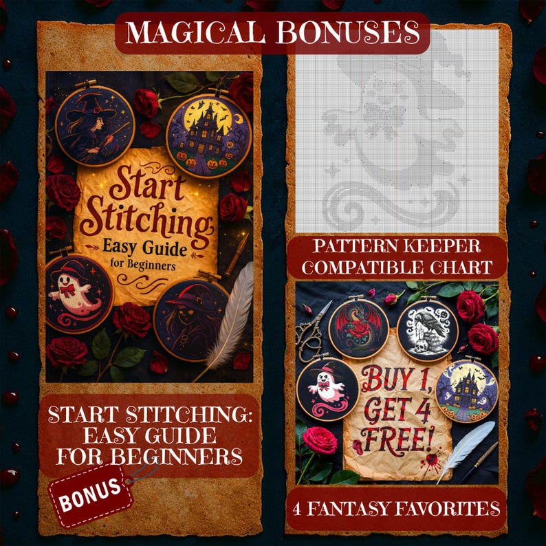 Christmas Goblin Cross Stitch Pattern PDF – Gothic Holiday Embroidery ...