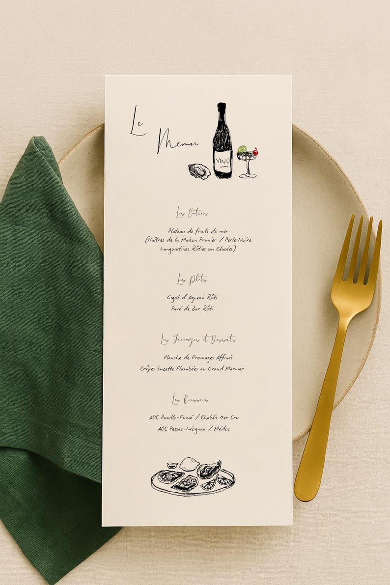 Private Chef Menu Template, Luxury Dinner Menu, Elegant Food Menu ...