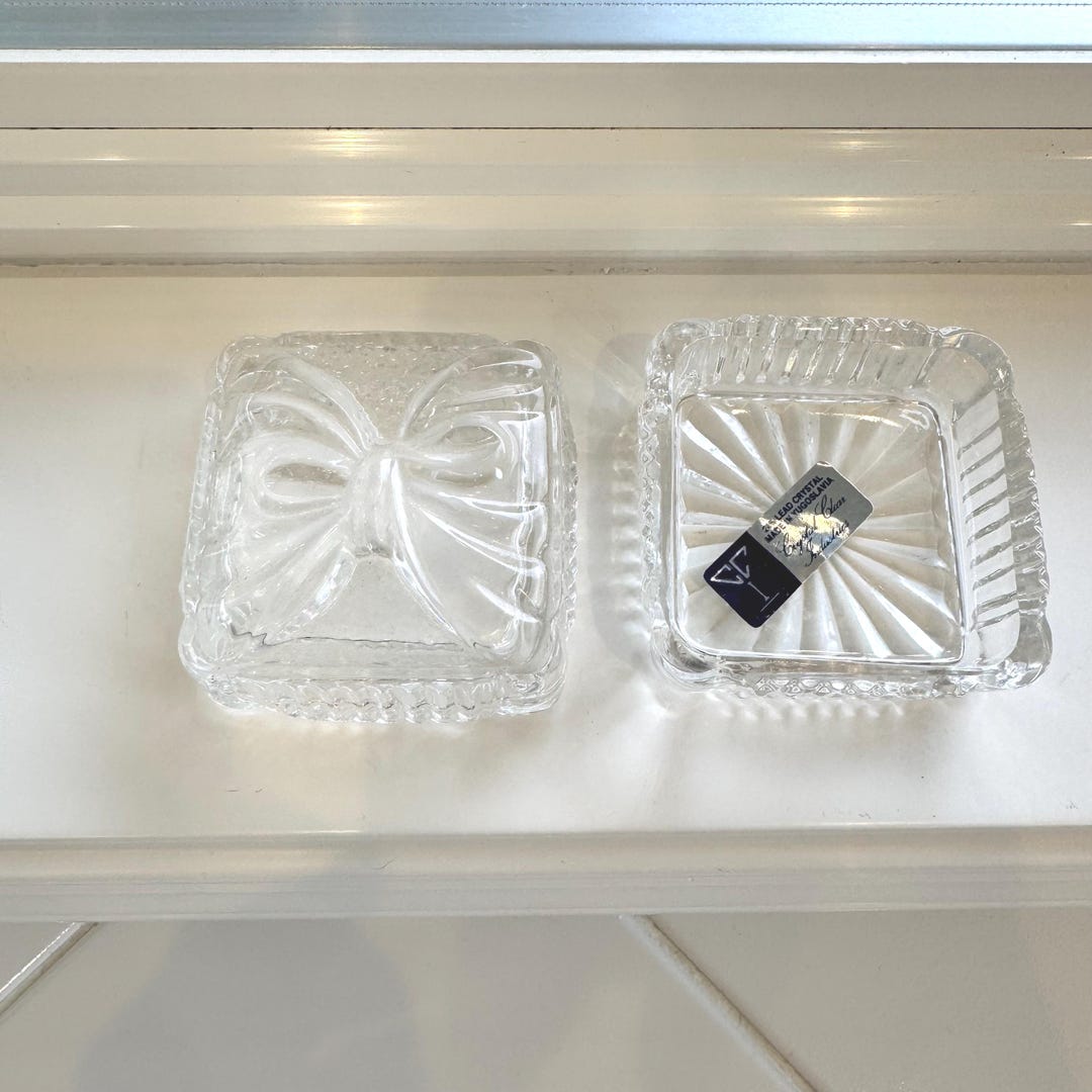 Vintage Yugoslavian Lead Crystal Trinket Box - Etsy