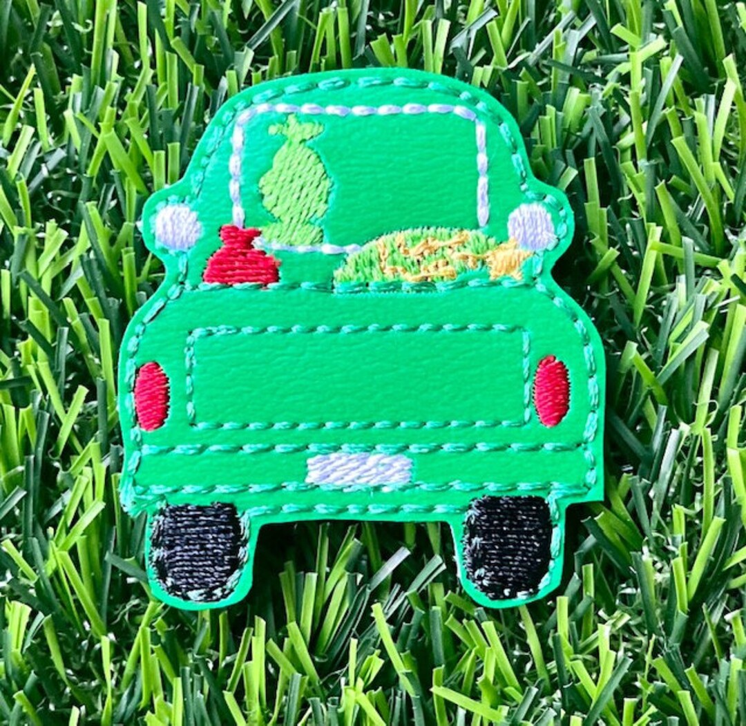Grumpy Green Man's Truck Christmas Feltie - Etsy
