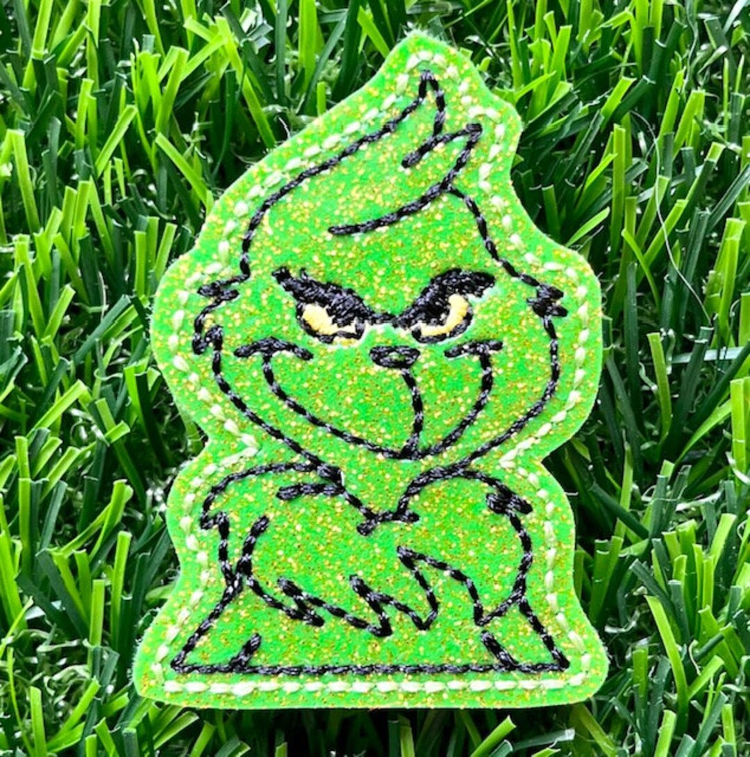 Mean Green Grumpy Man Christmas Feltie - Etsy