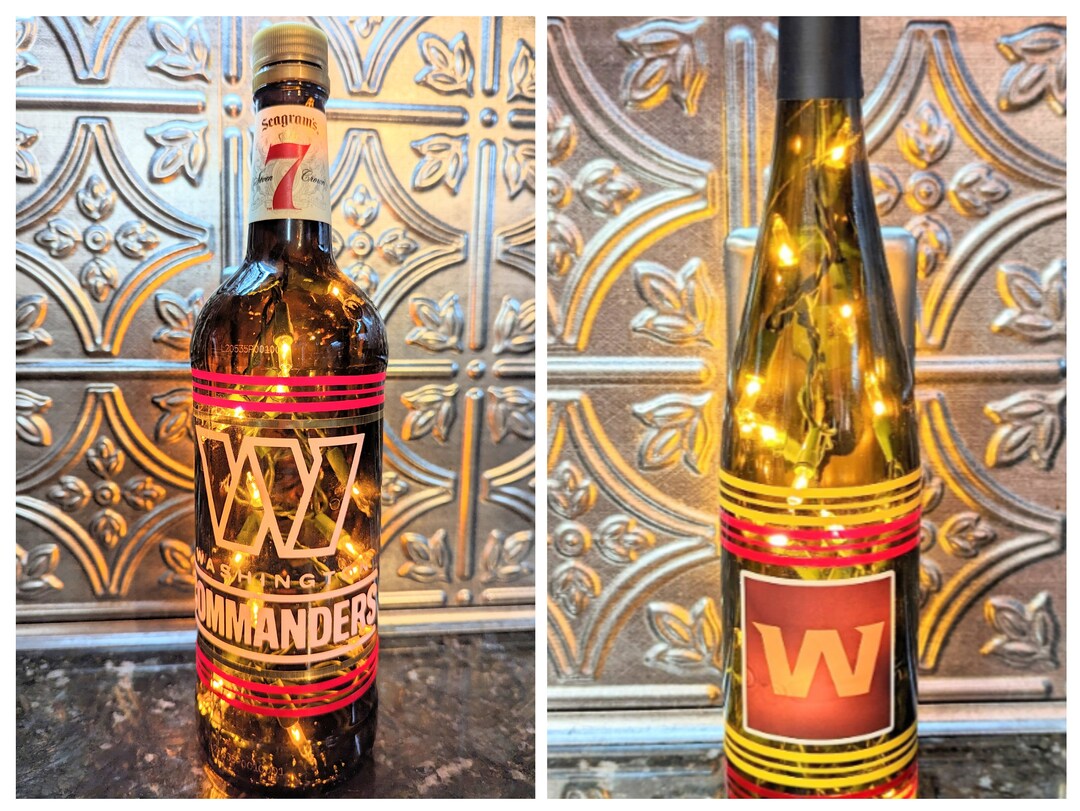 Washington Commanders Liquor Bottle Light, Night Light, Washington Lamp ...