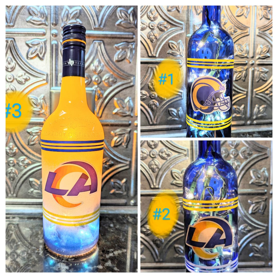 Los Angeles Rams Liquor Bottle Lights, Rams Lamp, Rams Light, Rams Gift ...