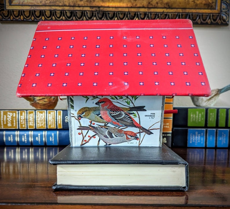 Vintage Book Birdhouse: Birds Theme Library Decor - Etsy