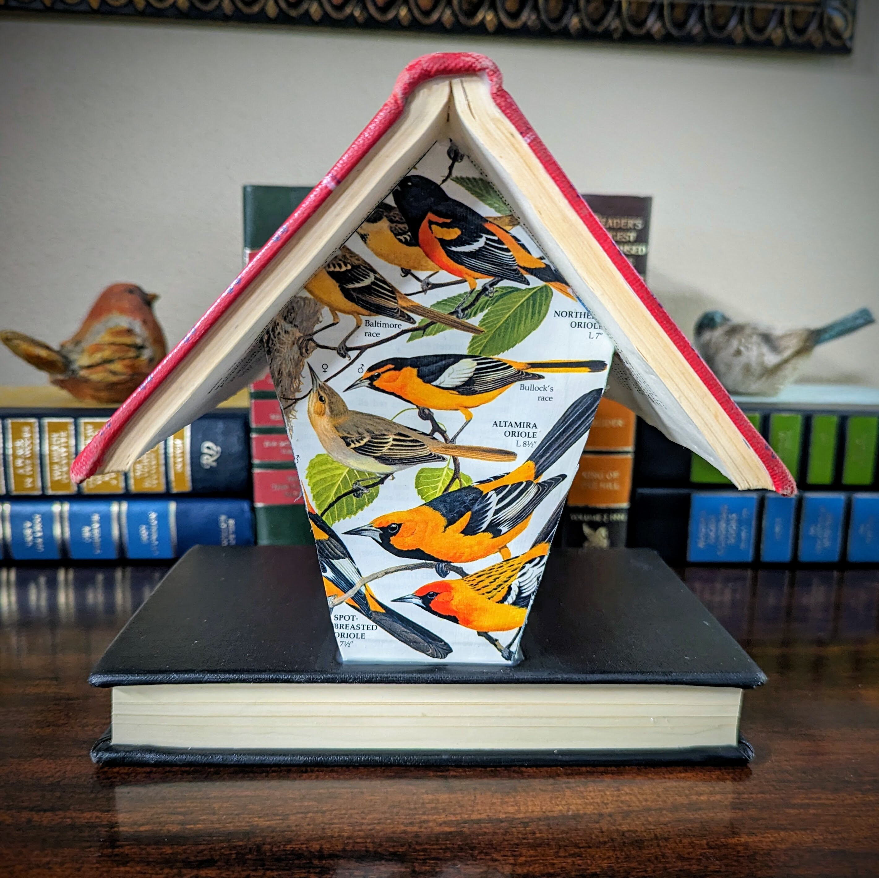 Vintage Book Birdhouse: Birds Theme Library Decor - Etsy