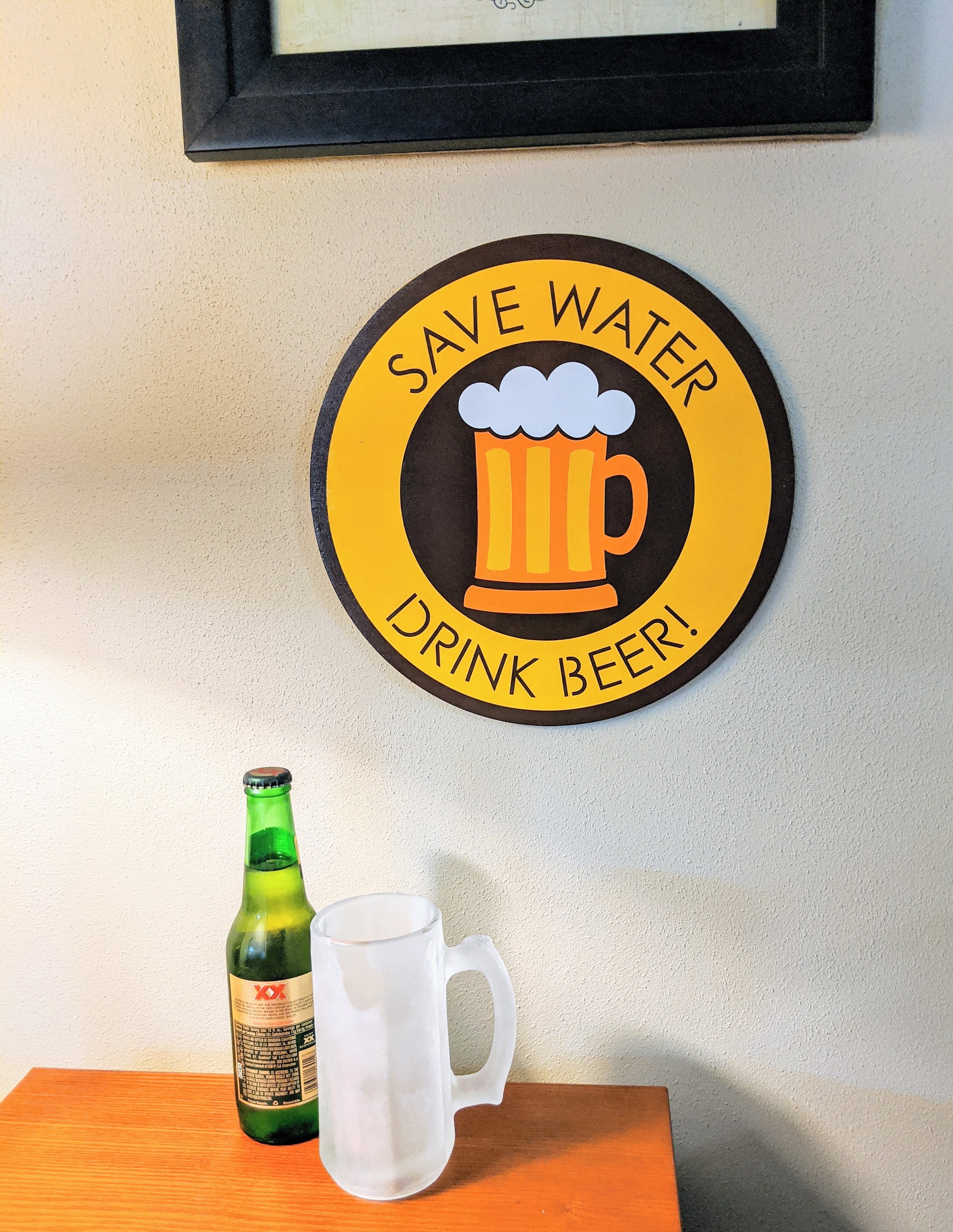 Funny "save Water Drink Beer" 12" Wooden Circle Sign, Round Wood Sign ...