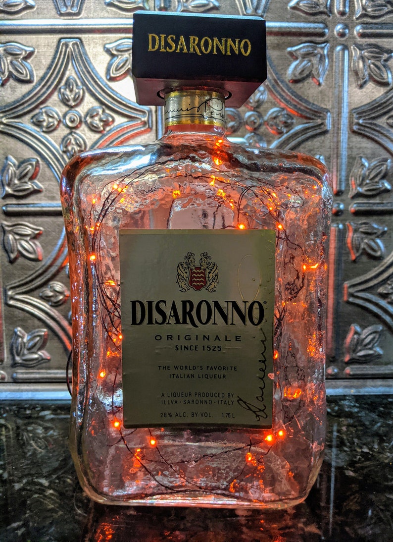 Disaronno Liquor Bottle Light, Bar Game Room Man Cave Decor - Etsy