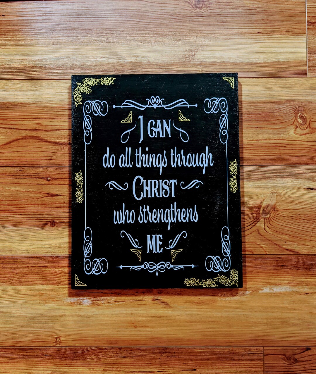 Religious Wooden Sign: Bible Verse, Rustic Home Decor (14 Inch) - Etsy