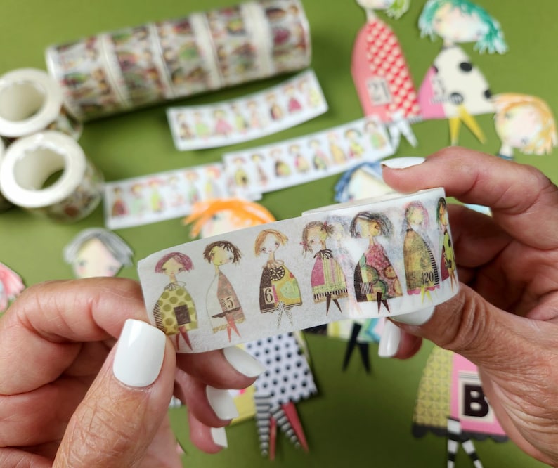 Washi Tape: Mini Story Book Dolls 30 Mm - 24 Unique Dolls Images. - Etsy