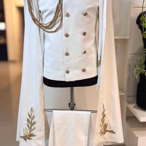 White Military-style Prince Costume Cape 18th Century Royal Prince ...