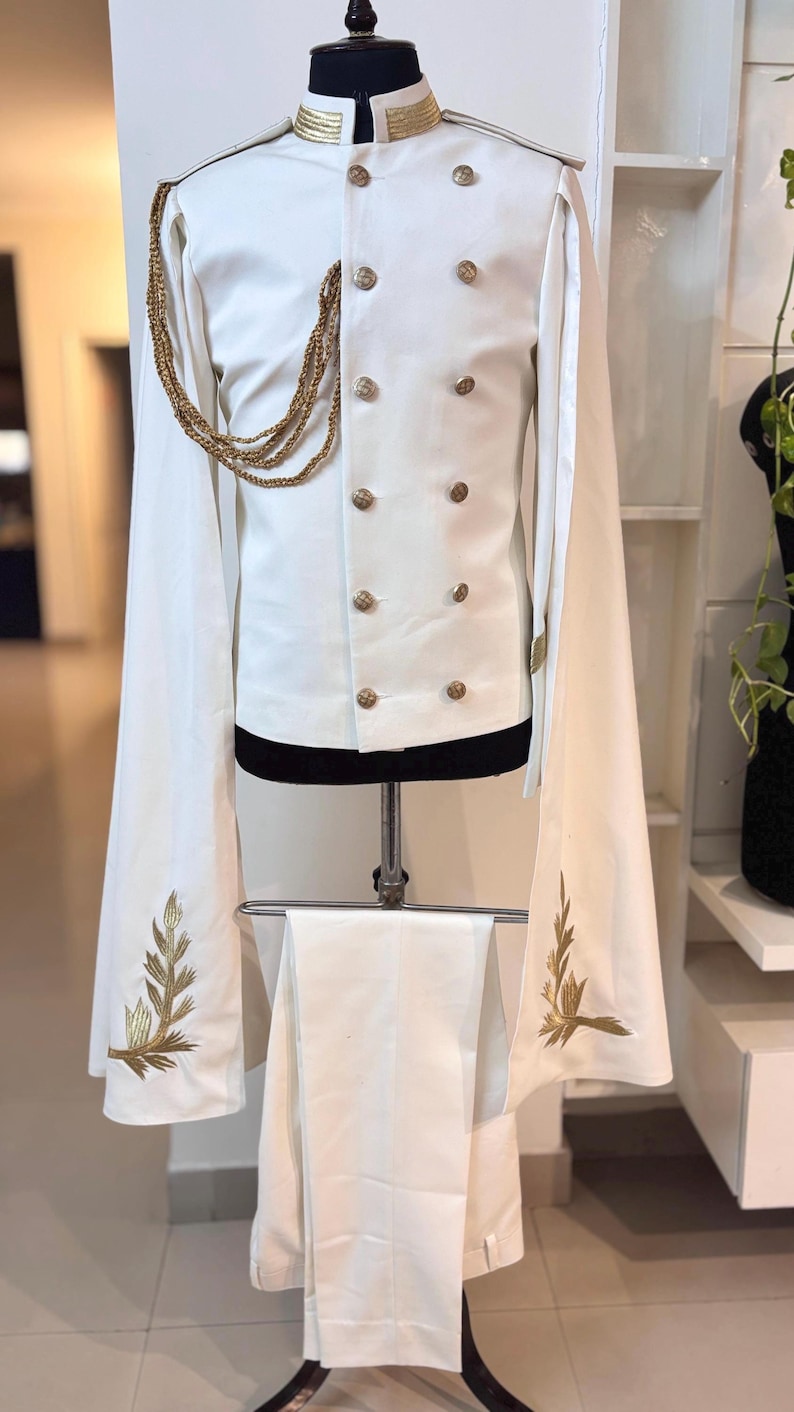 White Military-style Prince Costume Cape 18th Century Royal Prince ...