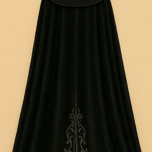 Customized Victorian Gothic Black Cloak Cape Halloween Costume Theatre ...
