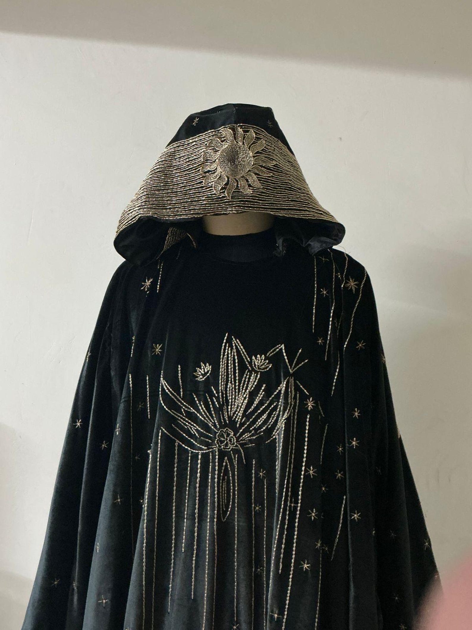 Celestial Hooded Cloak Galaxy Starry Night Robe With Moon Constellation ...