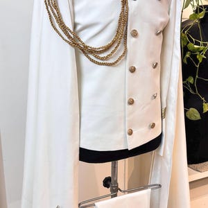 White Military-style Prince Costume Cape 18th Century Royal Prince ...