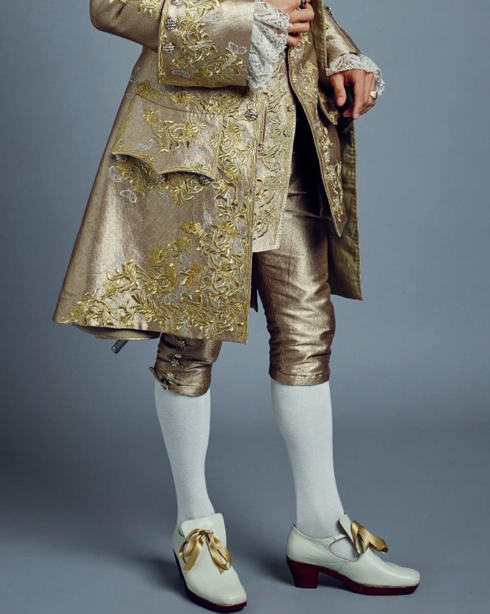 Regal 18th Century Rococo Men’s Costume Baroque Gold Embroidered ...