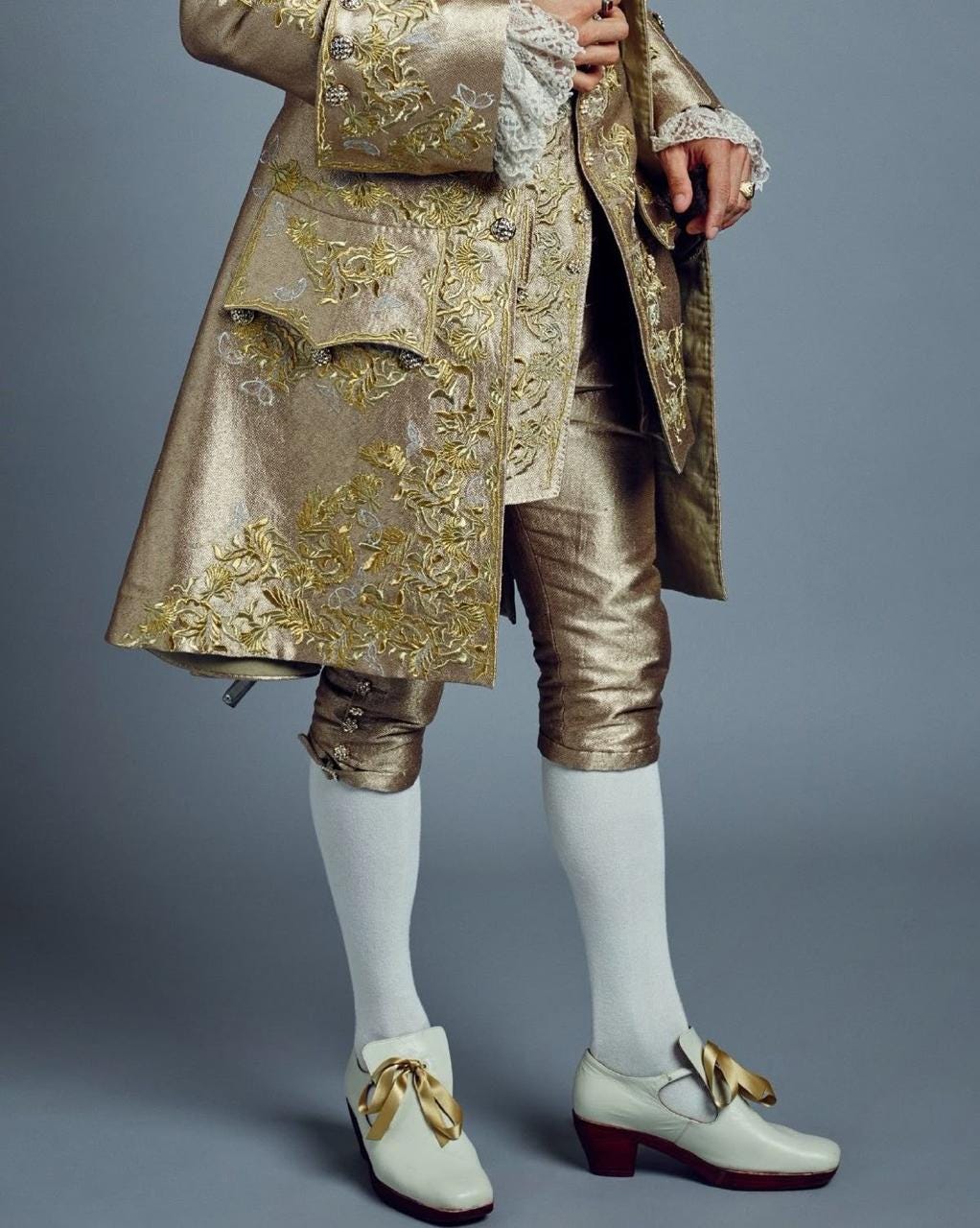 Regal 18th Century Rococo Men’s Costume Baroque Gold Embroidered ...