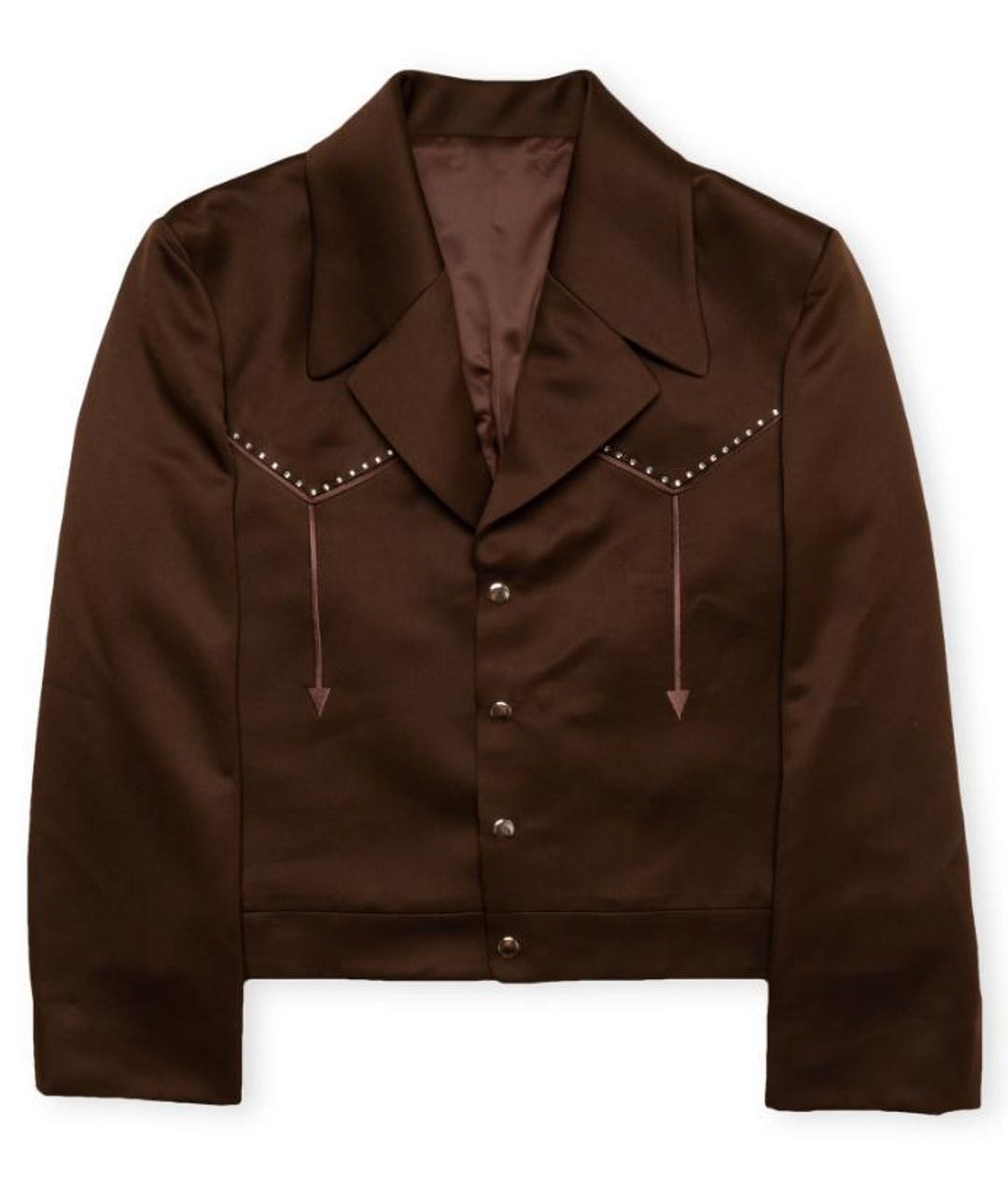 Vintage-inspired Brown Western Men's 2 Piece Suit Studded Cowboy Jacket ...