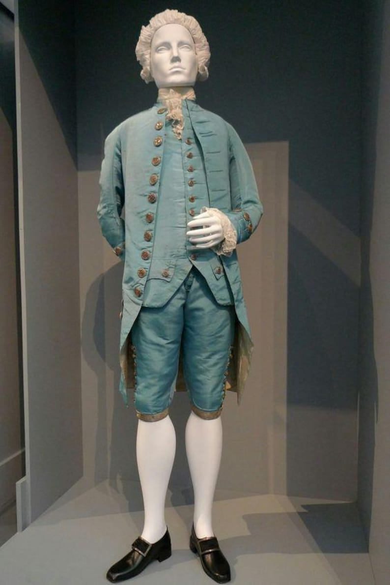 Men’s 18th Century Blue Aristocrat Suit Historical Rococo Costume ...