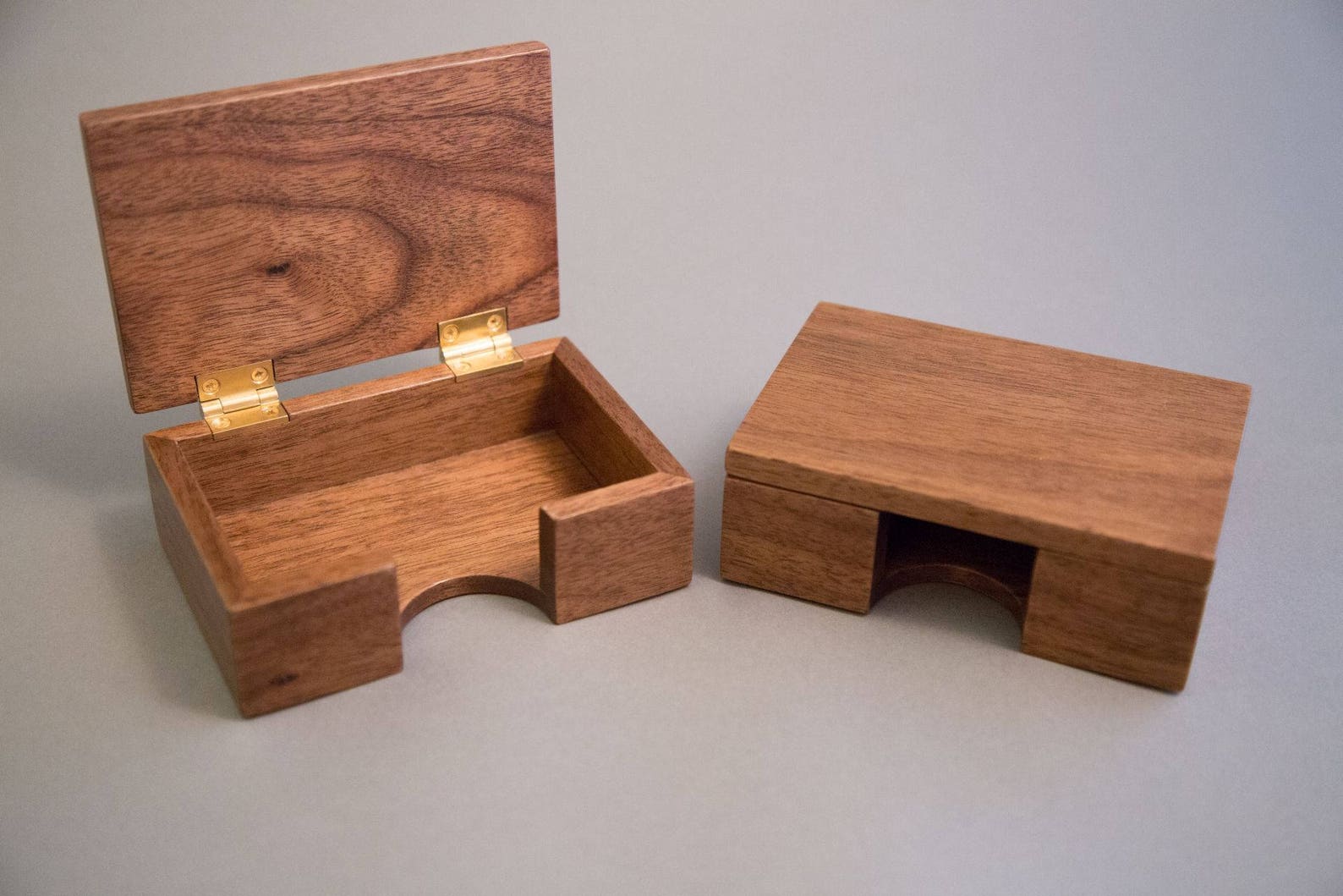 Black Walnut Business Card Holder for Desk - Etsy