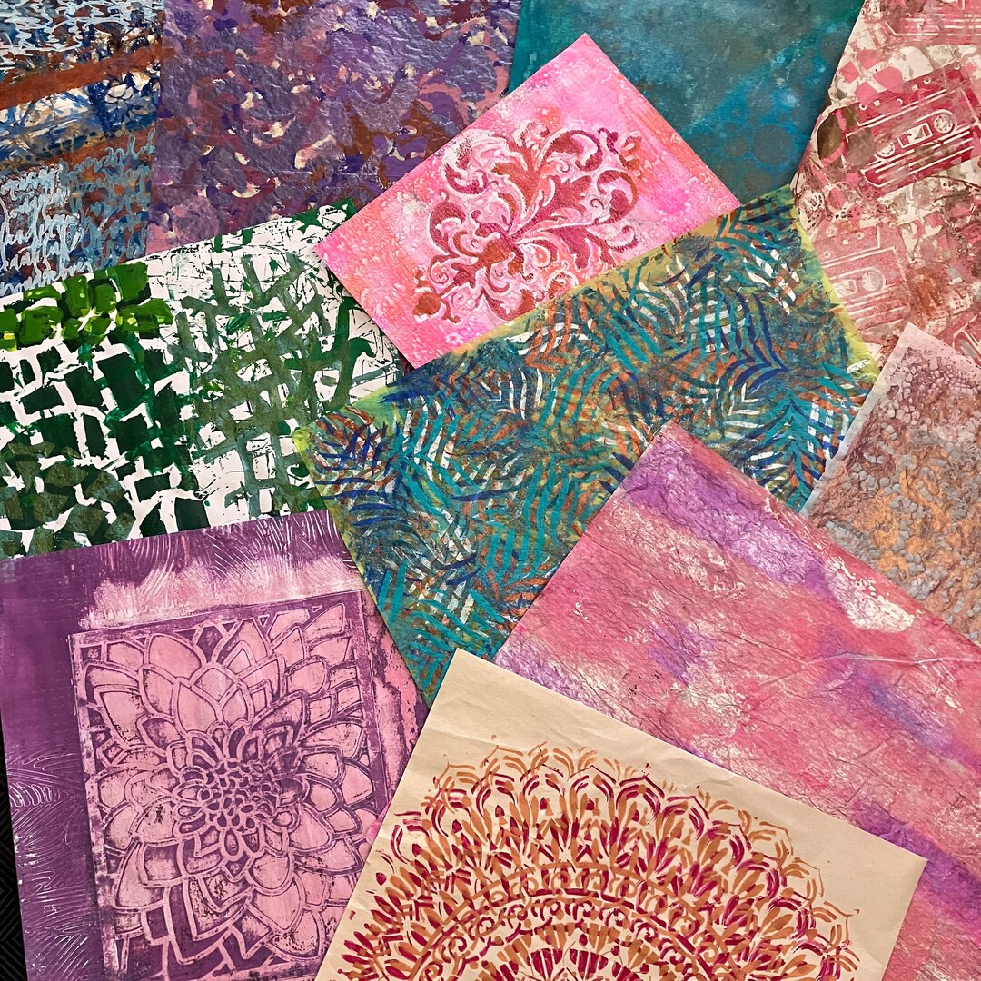Handmade Paper Pack - Art Paper for Collage - Card Making - Mixed Media ...