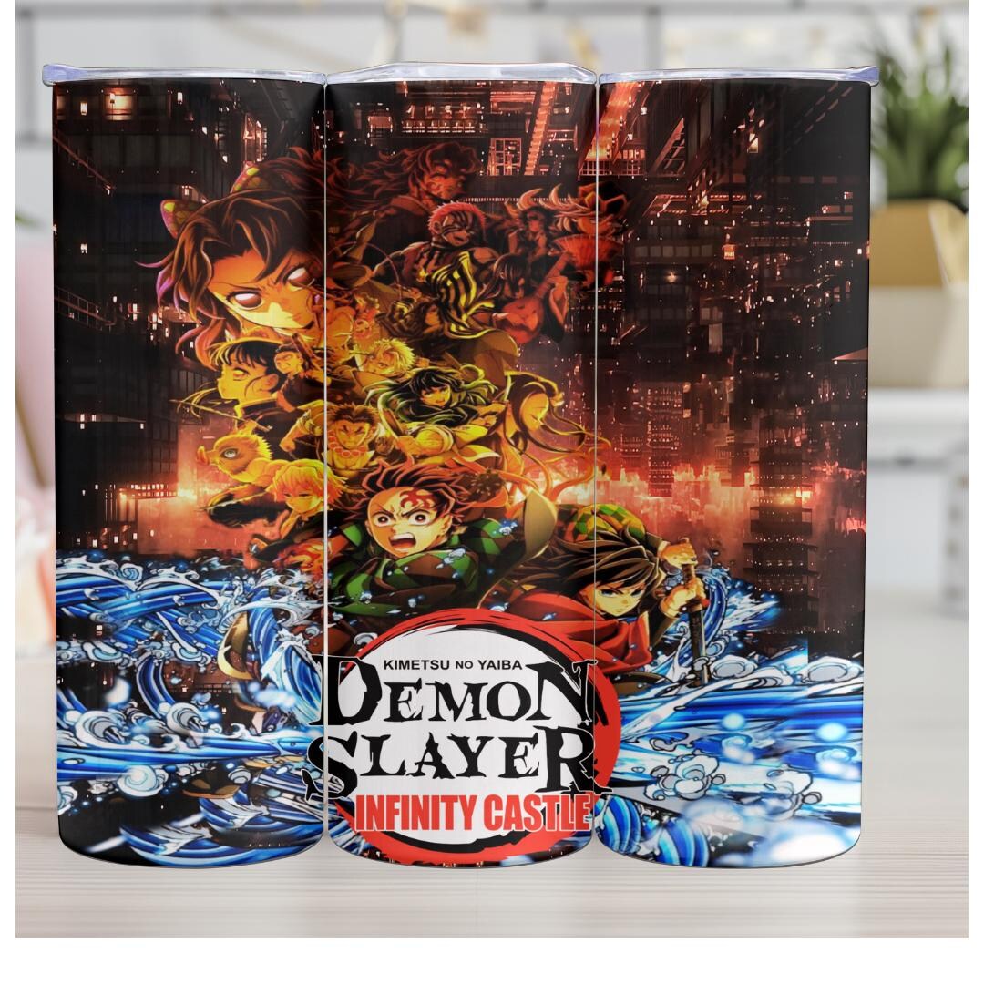 Demon Slayer Tumbler Wrap PNG | 20oz Infinity Castle Anime Sublimation ...