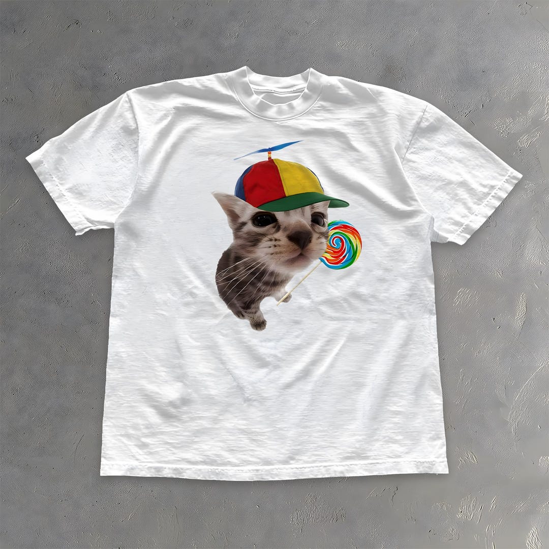 Cat Propeller Hat Shirt: Funny Cat Meme Tee - Unisex - Etsy