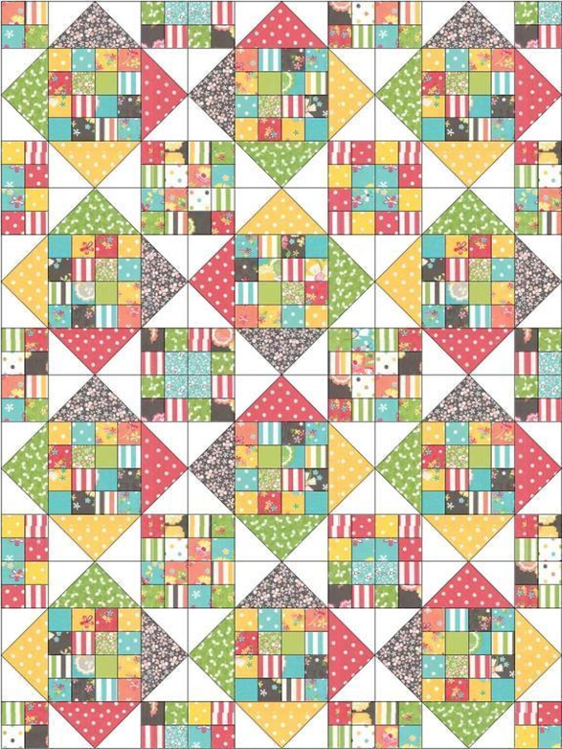 Four Squared Quilt Pattern - Etsy