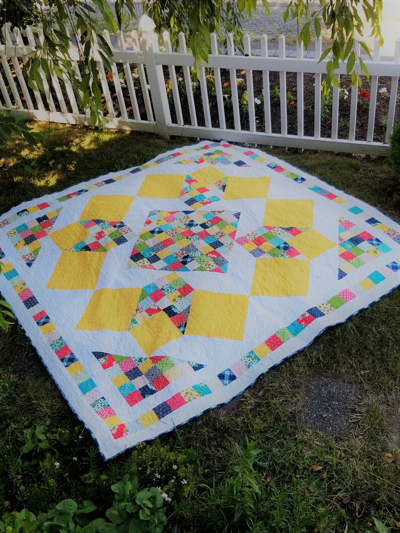 Patchwork Flower Quilt Pattern - Etsy