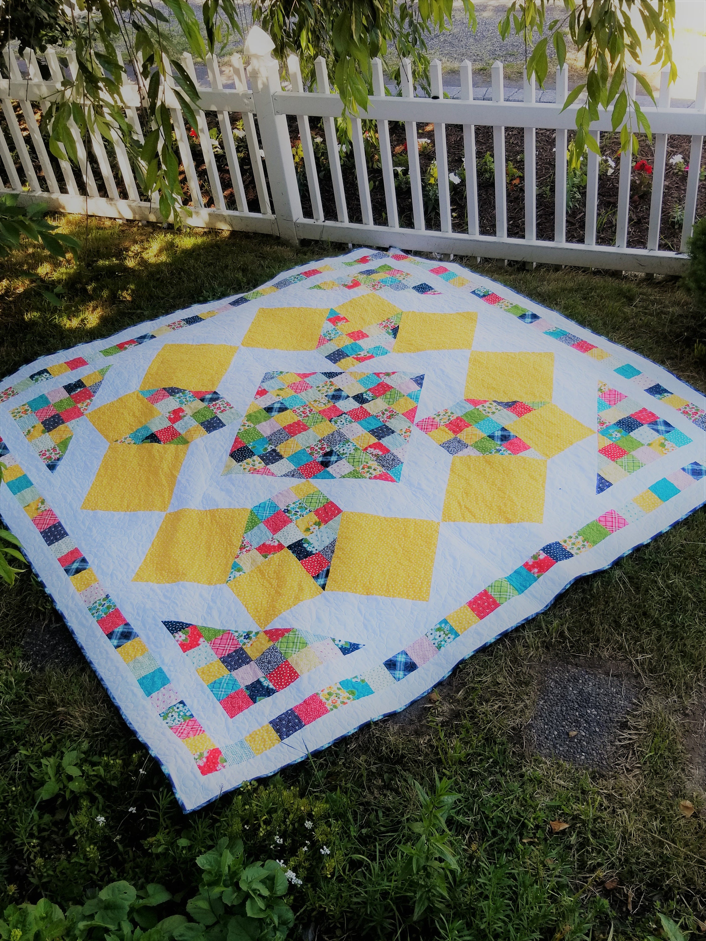 Patchwork Flower Quilt Pattern - Etsy
