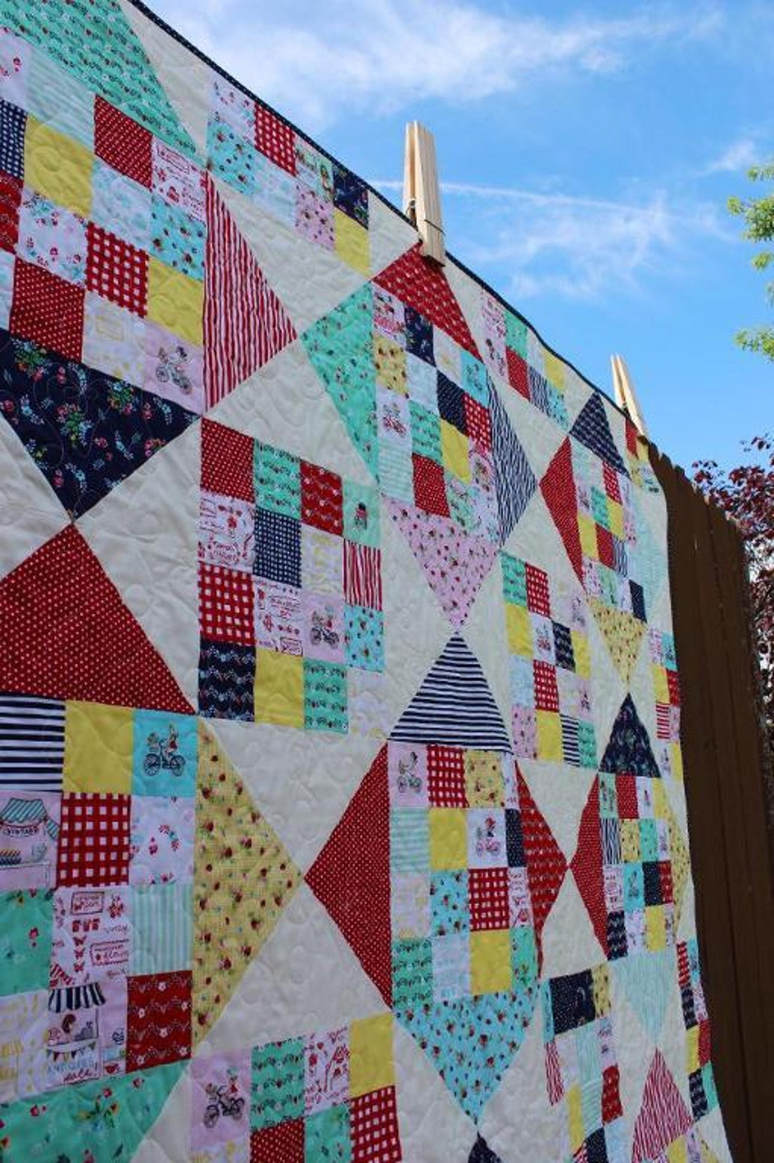 Four Squared Quilt Pattern | Etsy