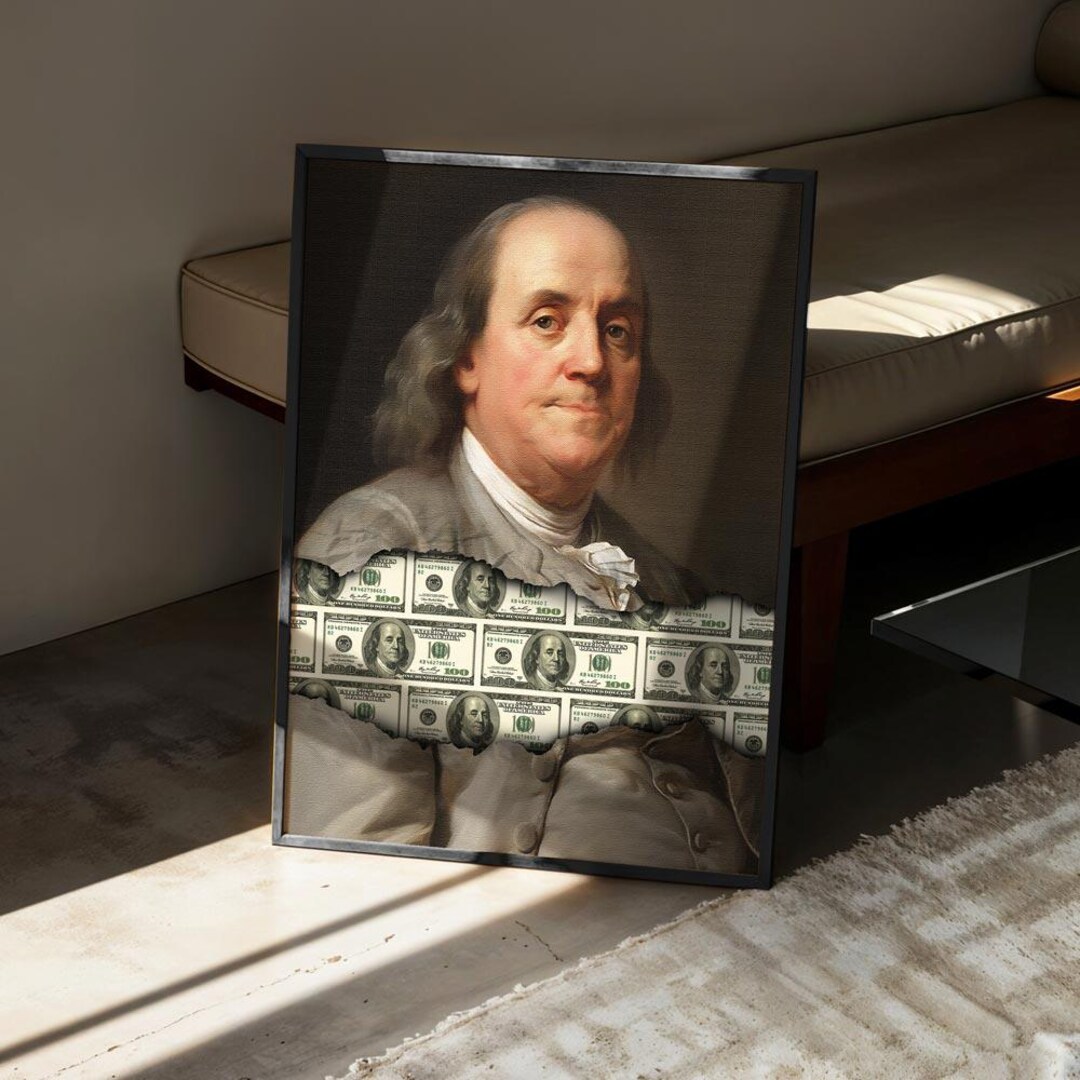 Benjamin Franklin Poster | Money Motivation | Classic Art Digital Print ...