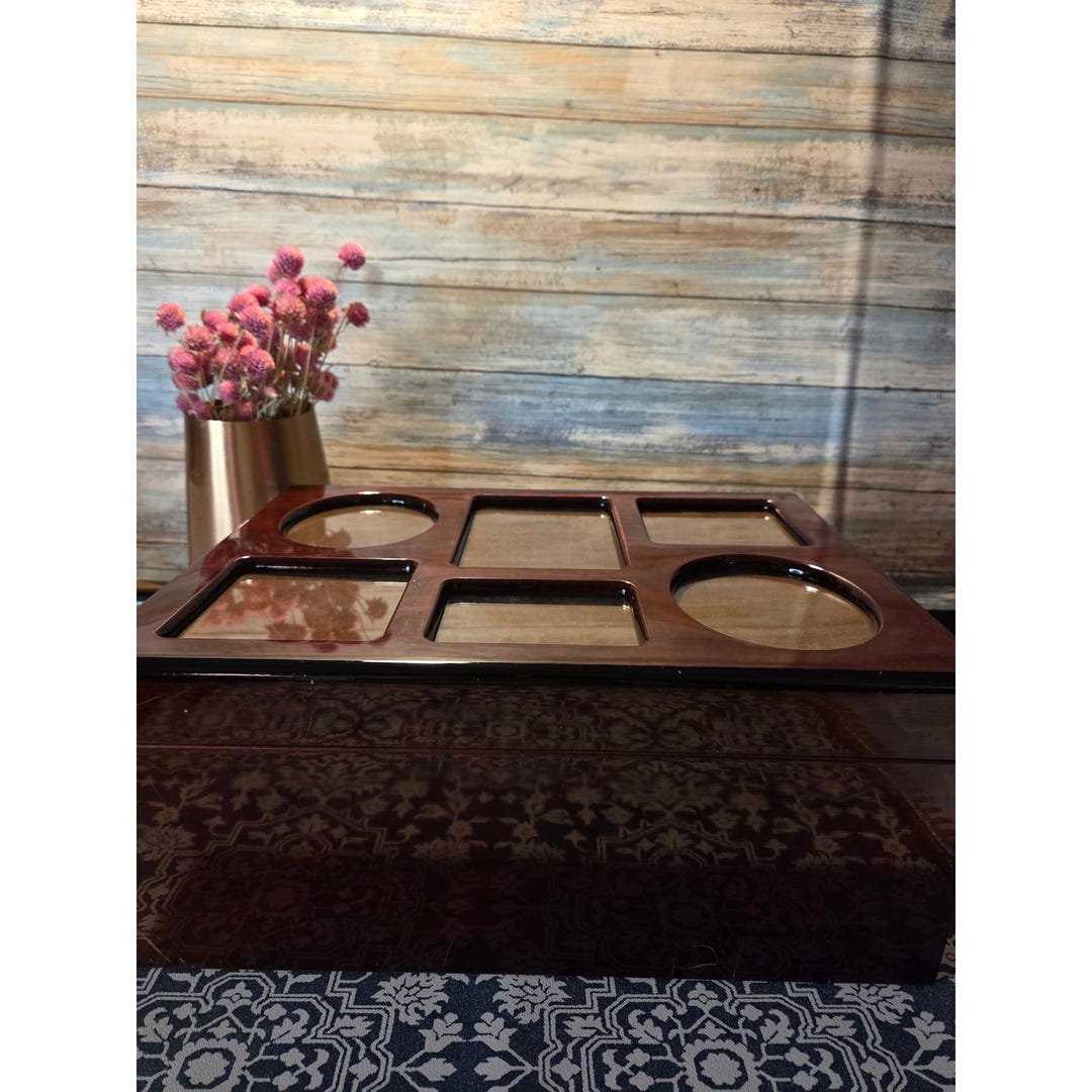 Vintage Bombay Mahogany Photo Frame Keepsake Box Hinged Lid Photo ...