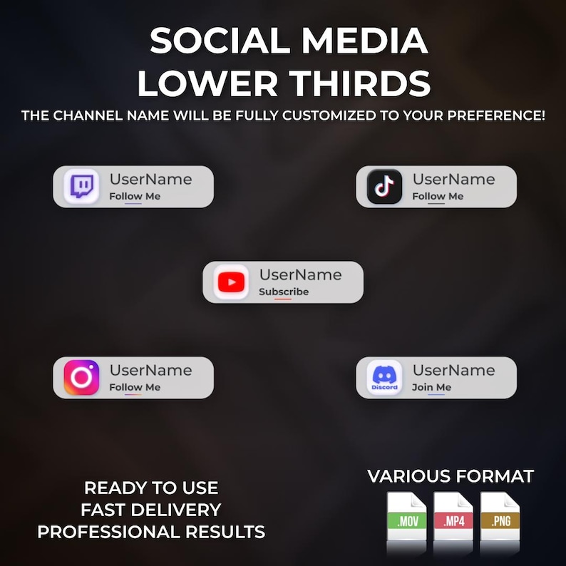 Animated Lower Thirds for Twitch & Youtube | Custom Stream Overlay ...